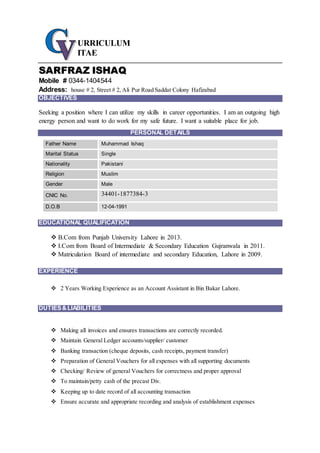 Fraz Resume | DOCX