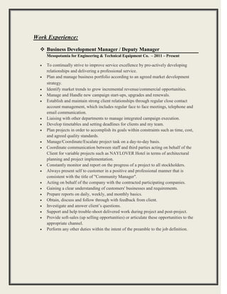 Sarah Shareef CV. | PDF