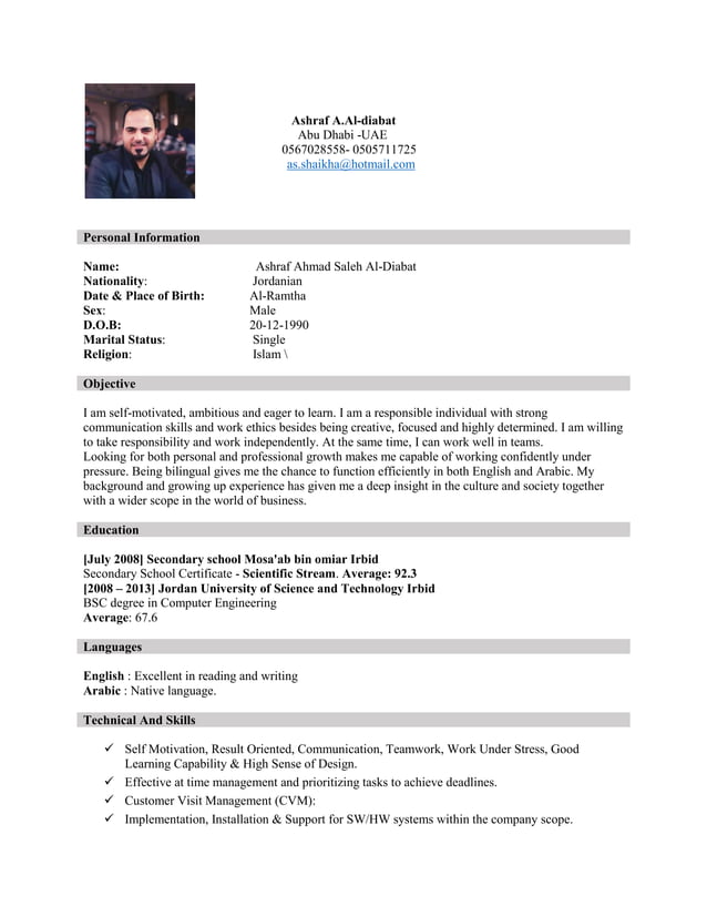 Eng.Ashraf CV | PDF