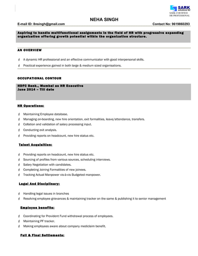 Neha Singh | DOC | Human Resources | Business