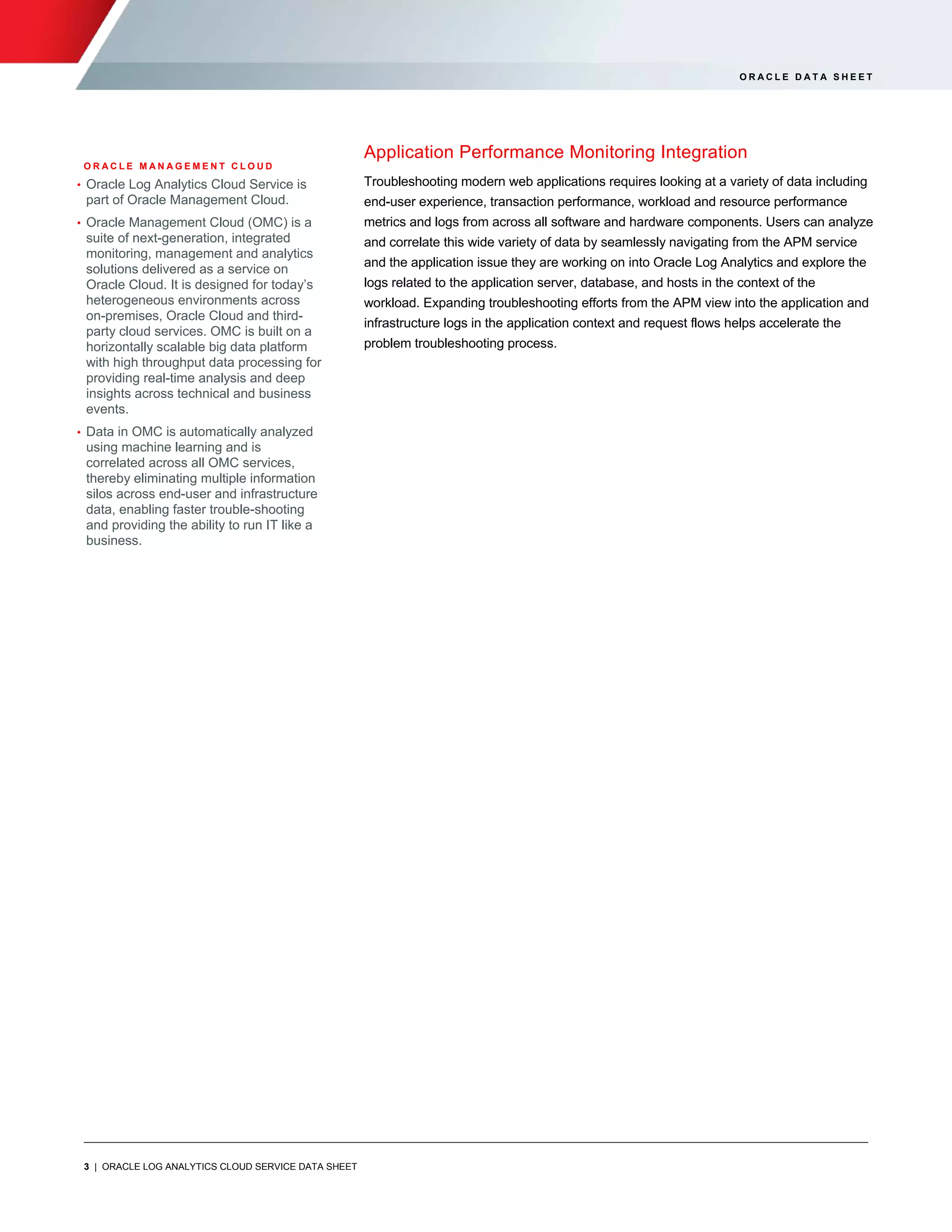 OMC_LogAnalytics_DataSheet | PDF