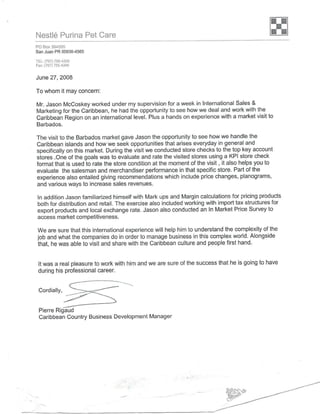 Puerto Rico Internship Supervisor Letters | PDF