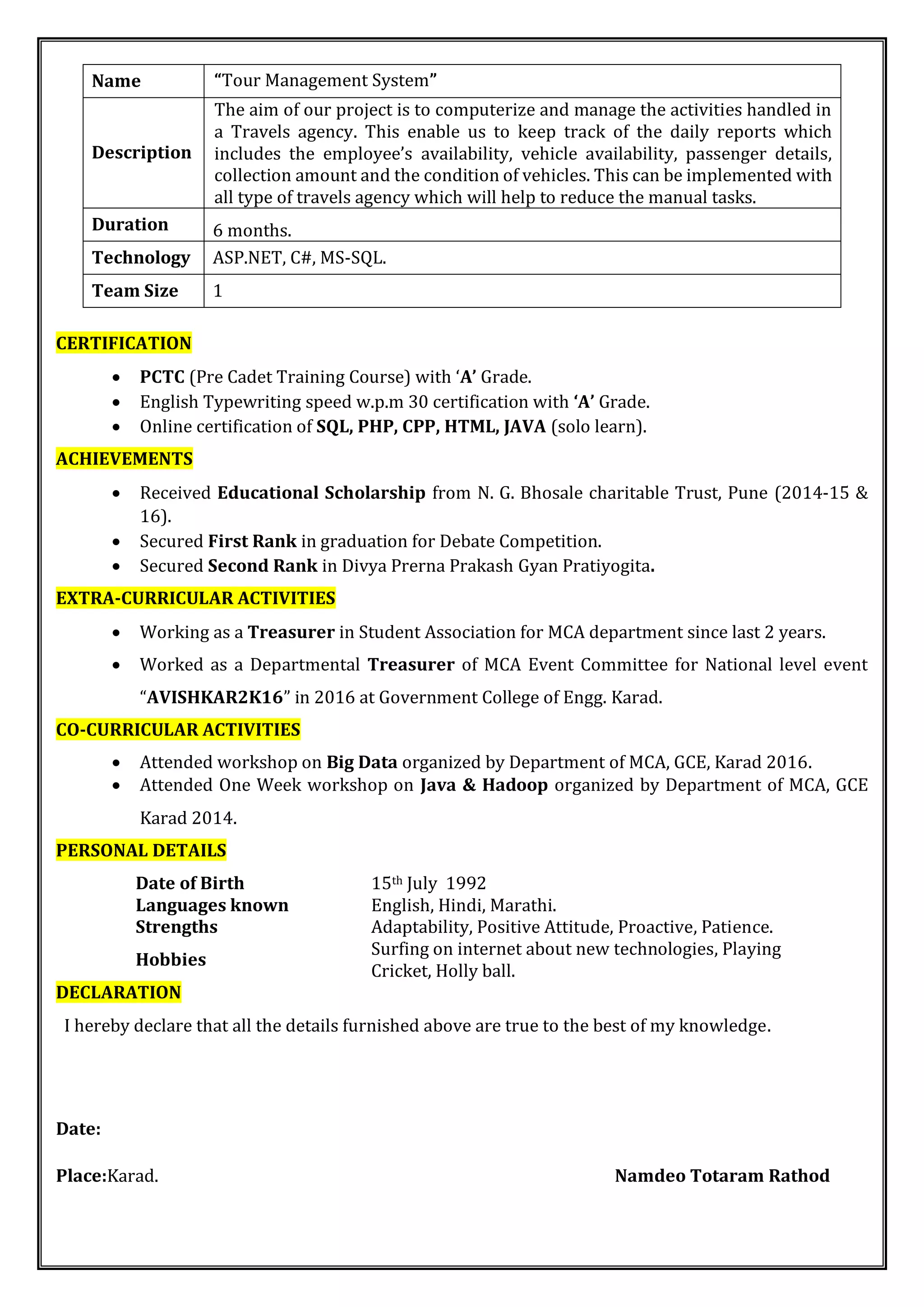 Resume@ | PDF