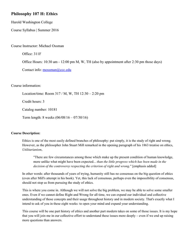 ethics-syllabus-summer2016 | PDF
