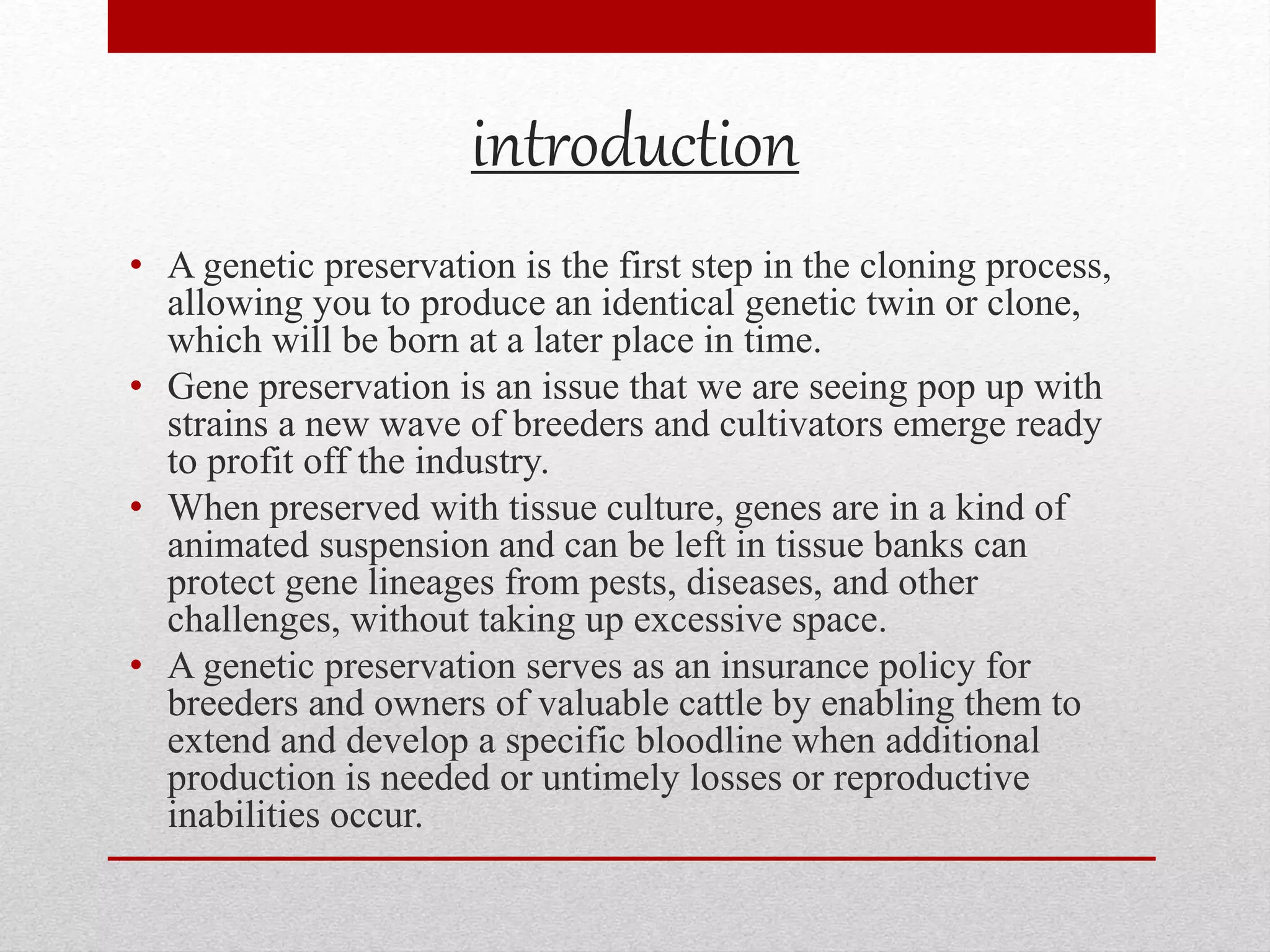 Genetic Preservation of Plant Culture | PPTX | Science