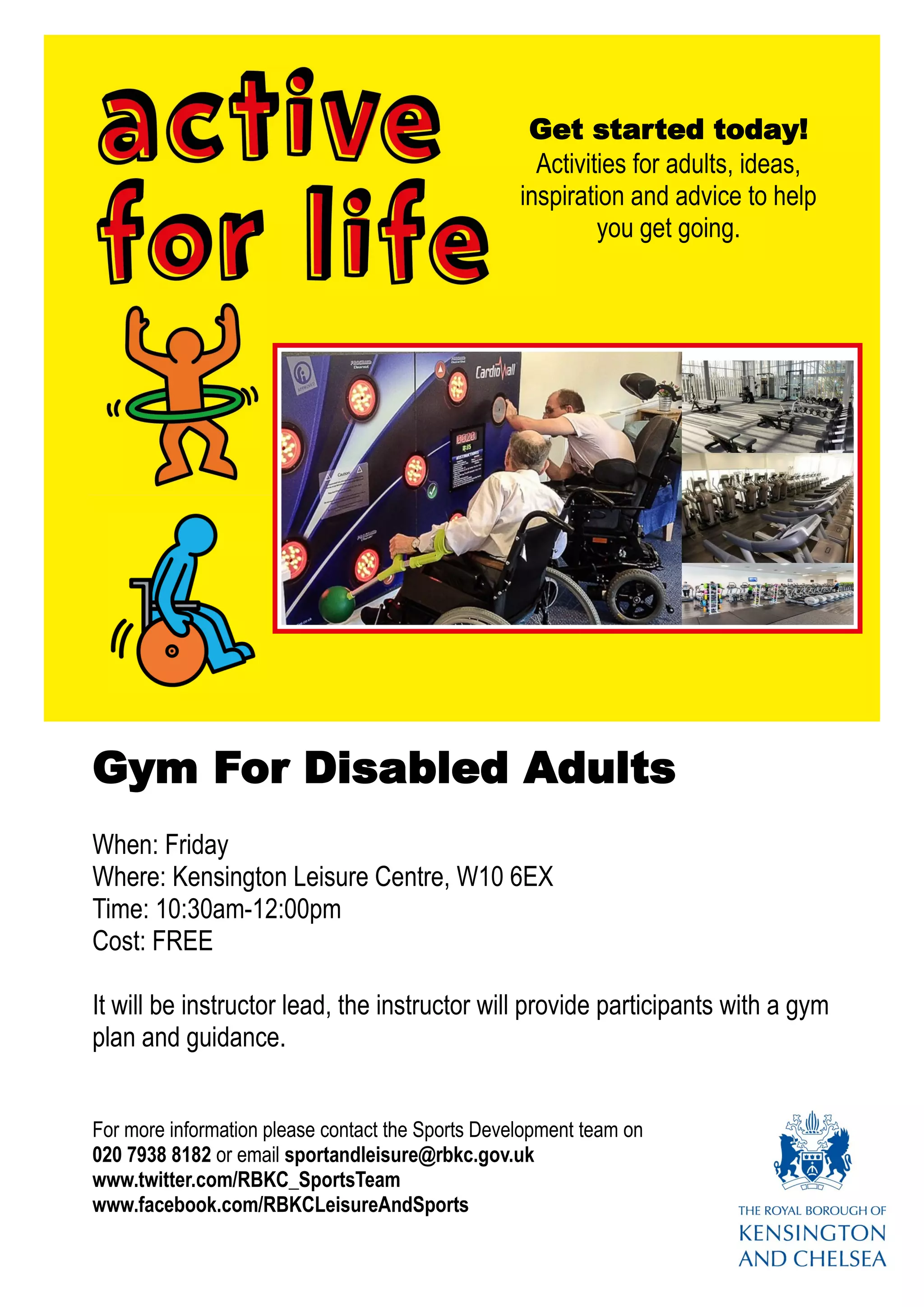 New Flyer for gym sessions for disabled people | PDF