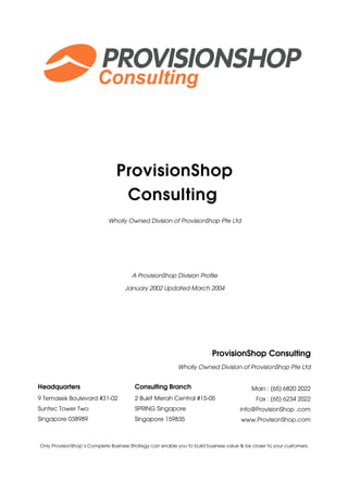 ProvisionShop Consulting | PDF
