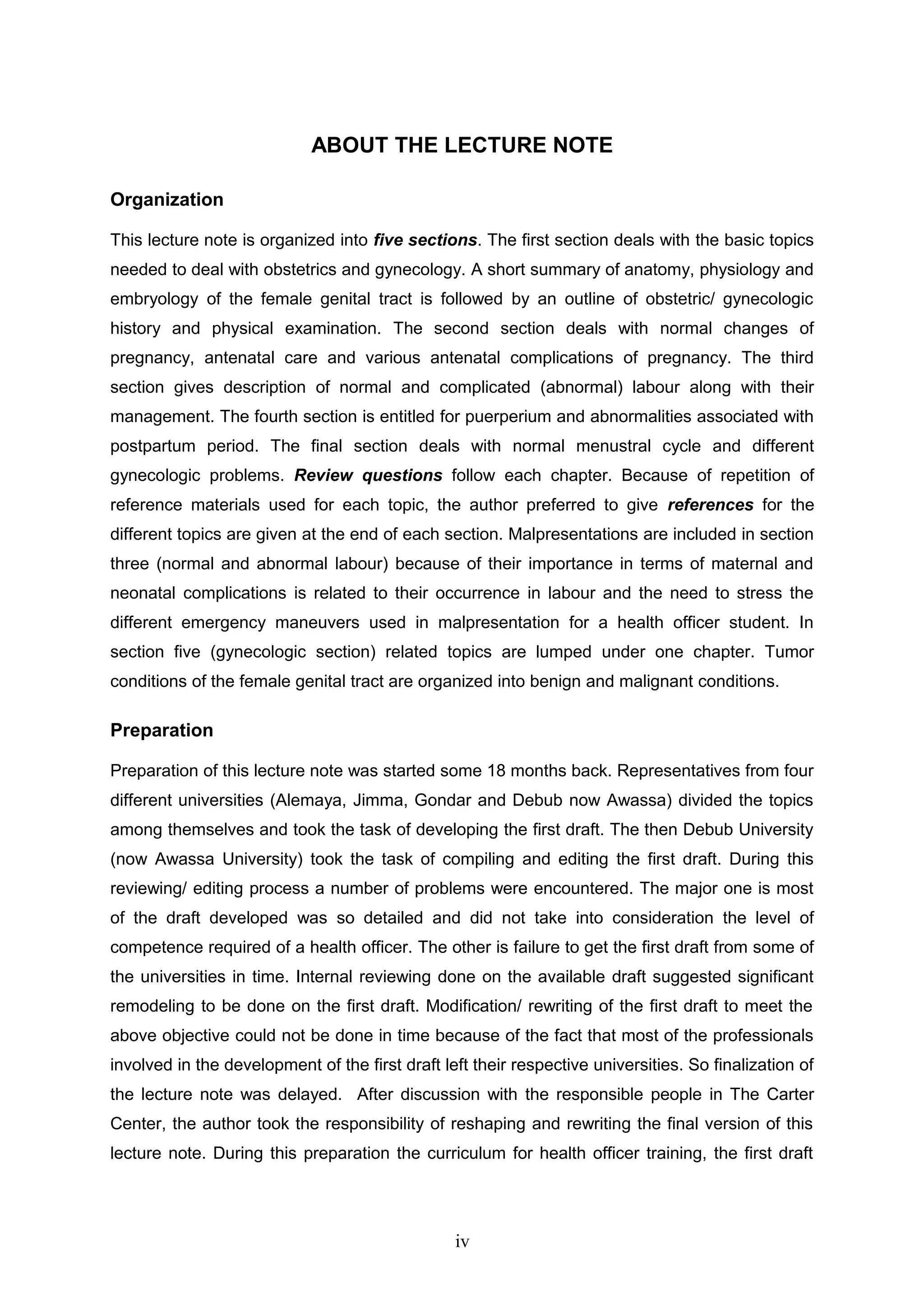 A4 obstetrics note | DOC