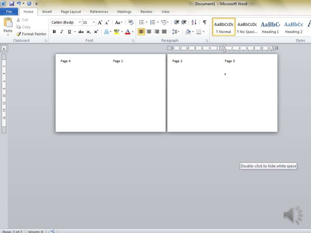 How to make simple 4 page leaflet in Word 2010