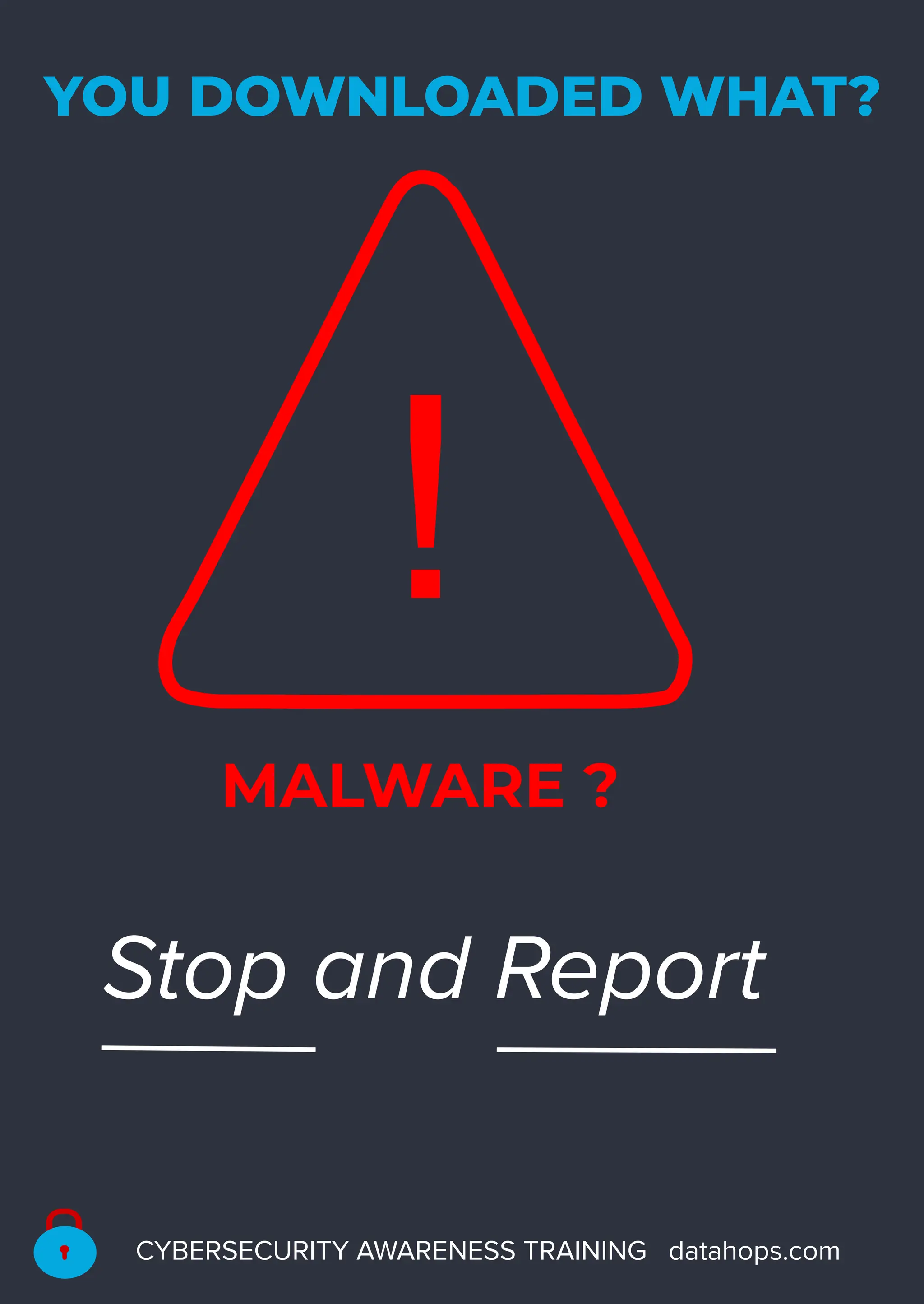 Free Printable A4 Cyber Security Awareness Posters-Malware | PDF