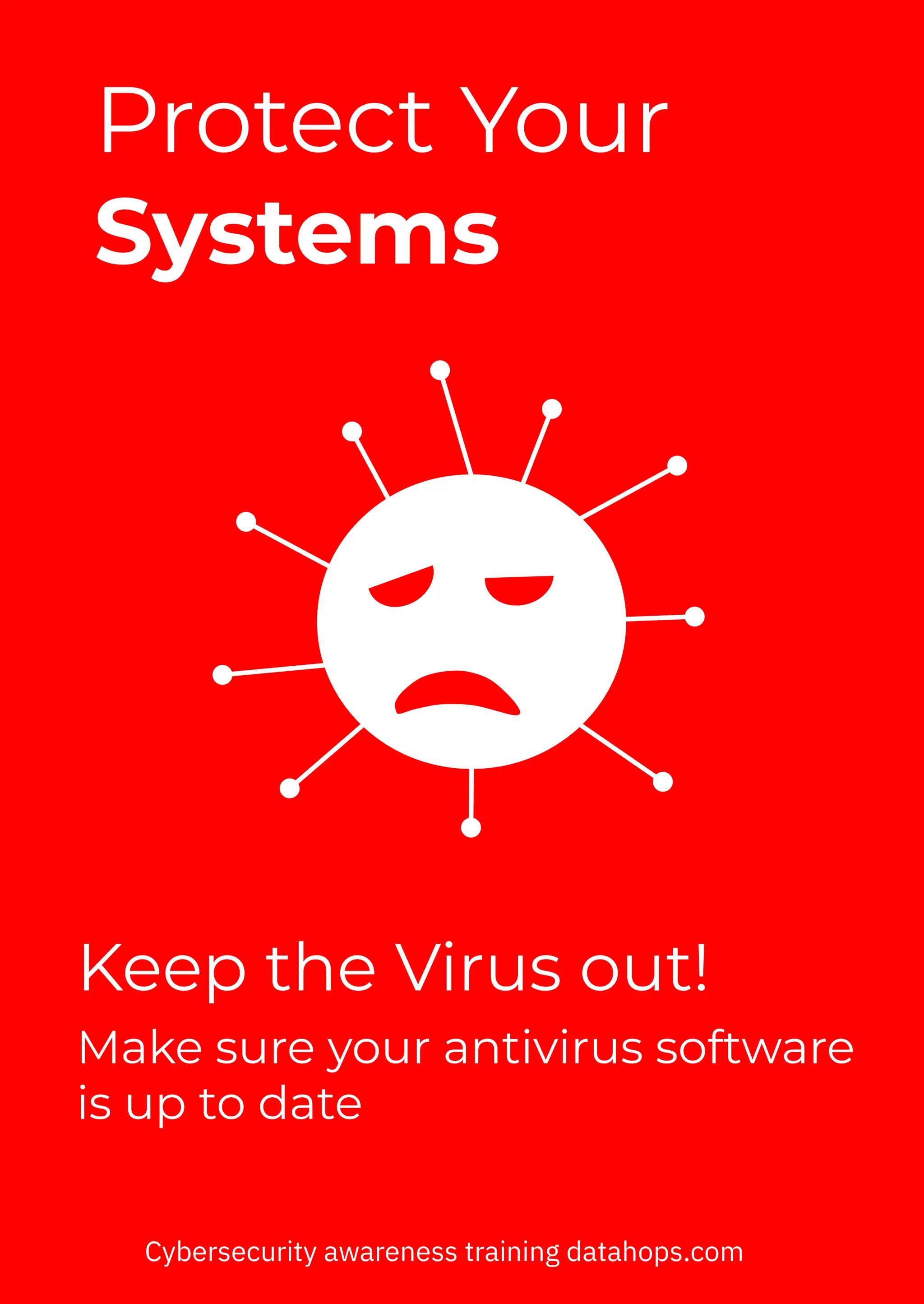 Free Printable A4 Cyber Security Awareness Posters-Malware | PDF