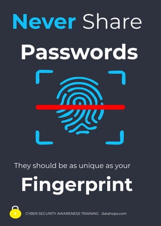 FREE A4 Cyber Security Awareness Posters-Password Security part 2 | PDF