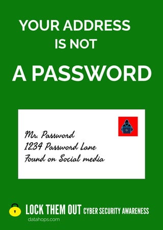 FREE A4 Cyber Security Awareness Posters-Password Security part 3 | PDF