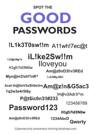 FREE A4 Cyber Security Awareness Posters-Passwords part 5 | PDF