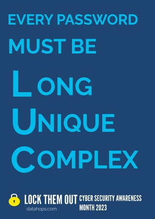 FREE A4 Cyber Security Awareness Posters-Passwords part 5 | PDF