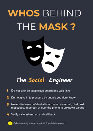 Free A4 Cyber Security Awareness Posters-Social Engineering part 1 | PDF