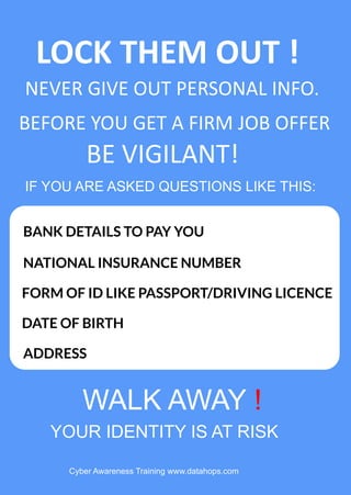 FREE A4 Cyber Security Awareness Posters-Social Engineering part 3 | PDF