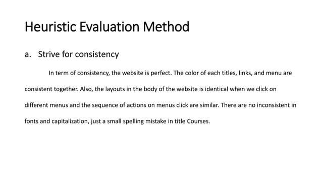 Heuristic Usability Evaluation - Assignment 4 | PPTX