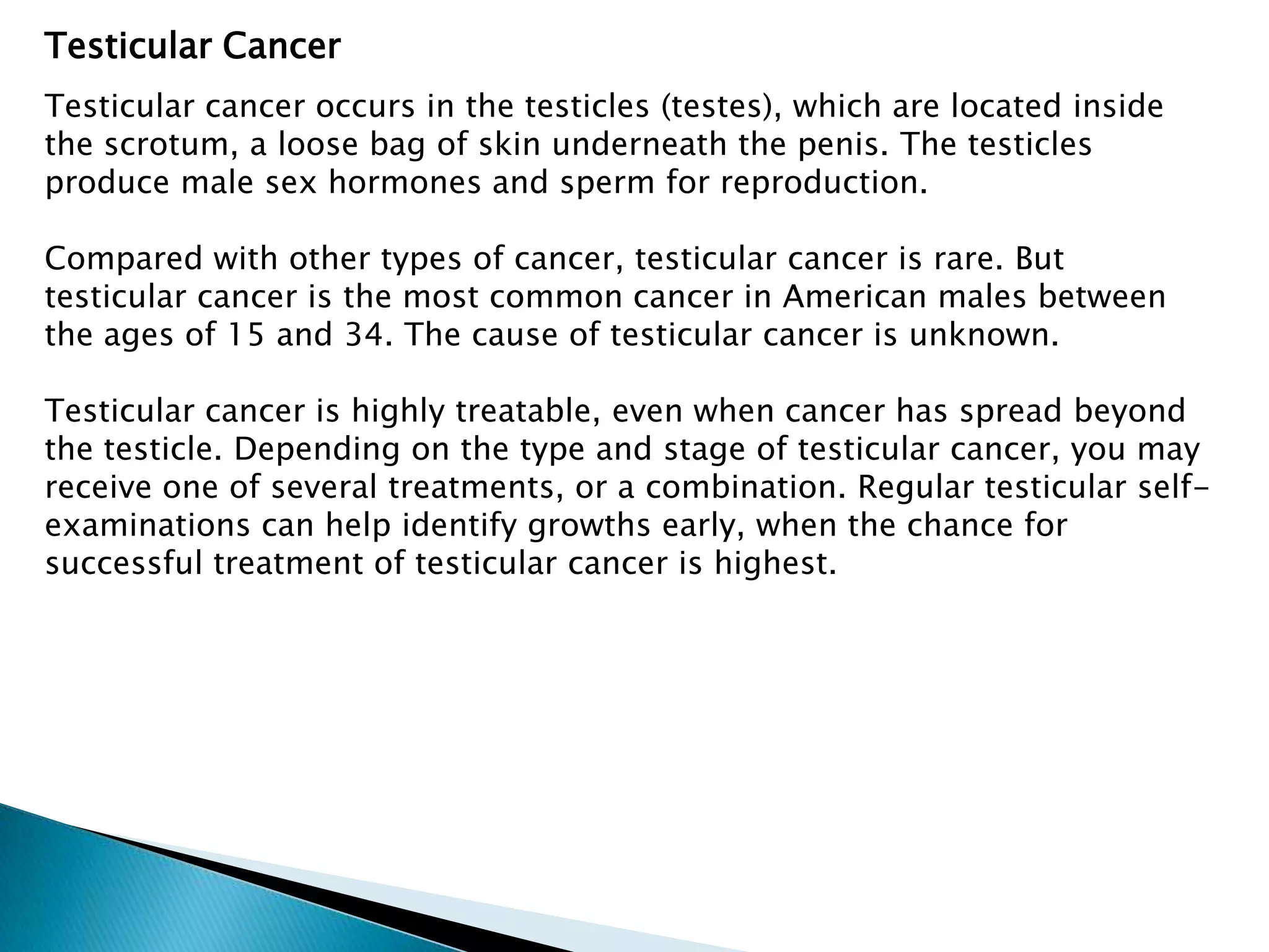 Testicular Scan For Testicular Cancer | We Care India | PPTX