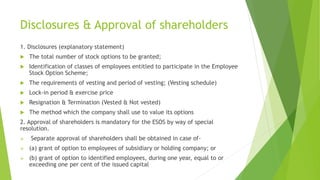 Employee Stock Option Plan under Indian Law | PPT