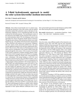 A 5 fluid hydrodynamic approach to model the solar system-interstellar medium interaction | PDF