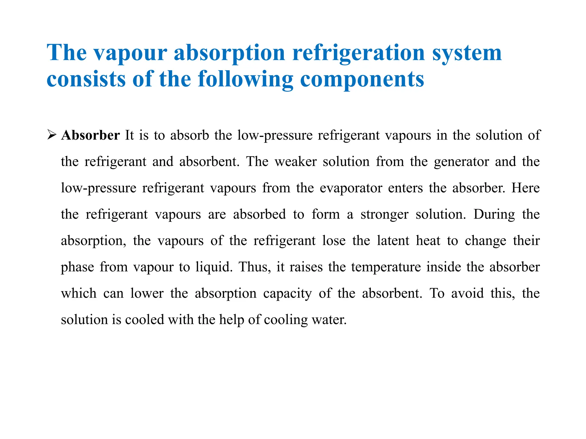 Vapour absorption air conditionin system | PPTX