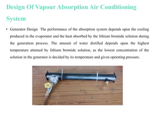 Vapour absorption air conditionin system | PPTX