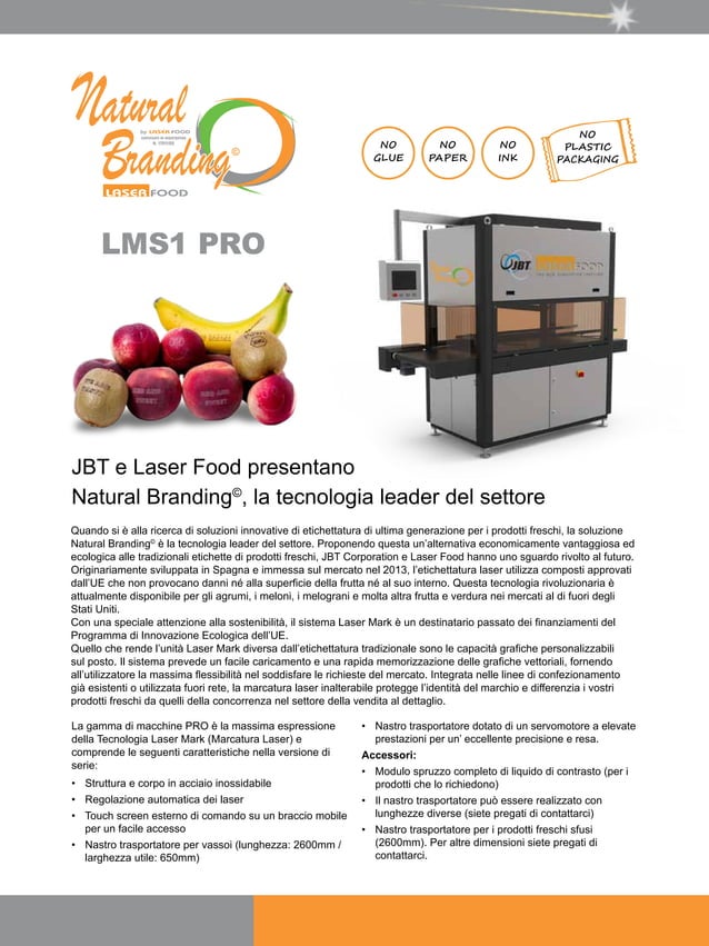 LaserFood LMS1 PRO (Italian) | PDF