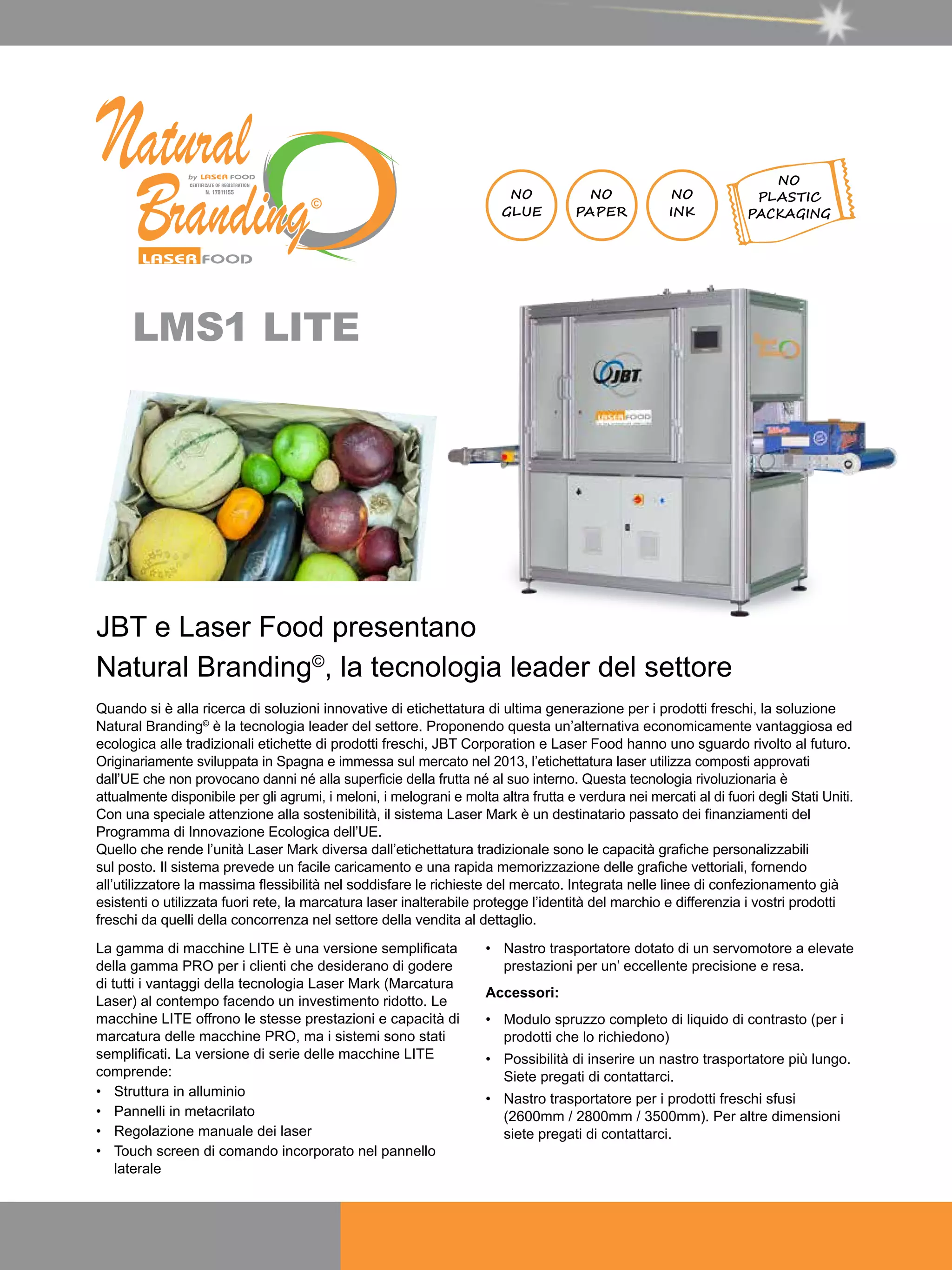 LaserFood LMS1 LITE (Italian) | PDF