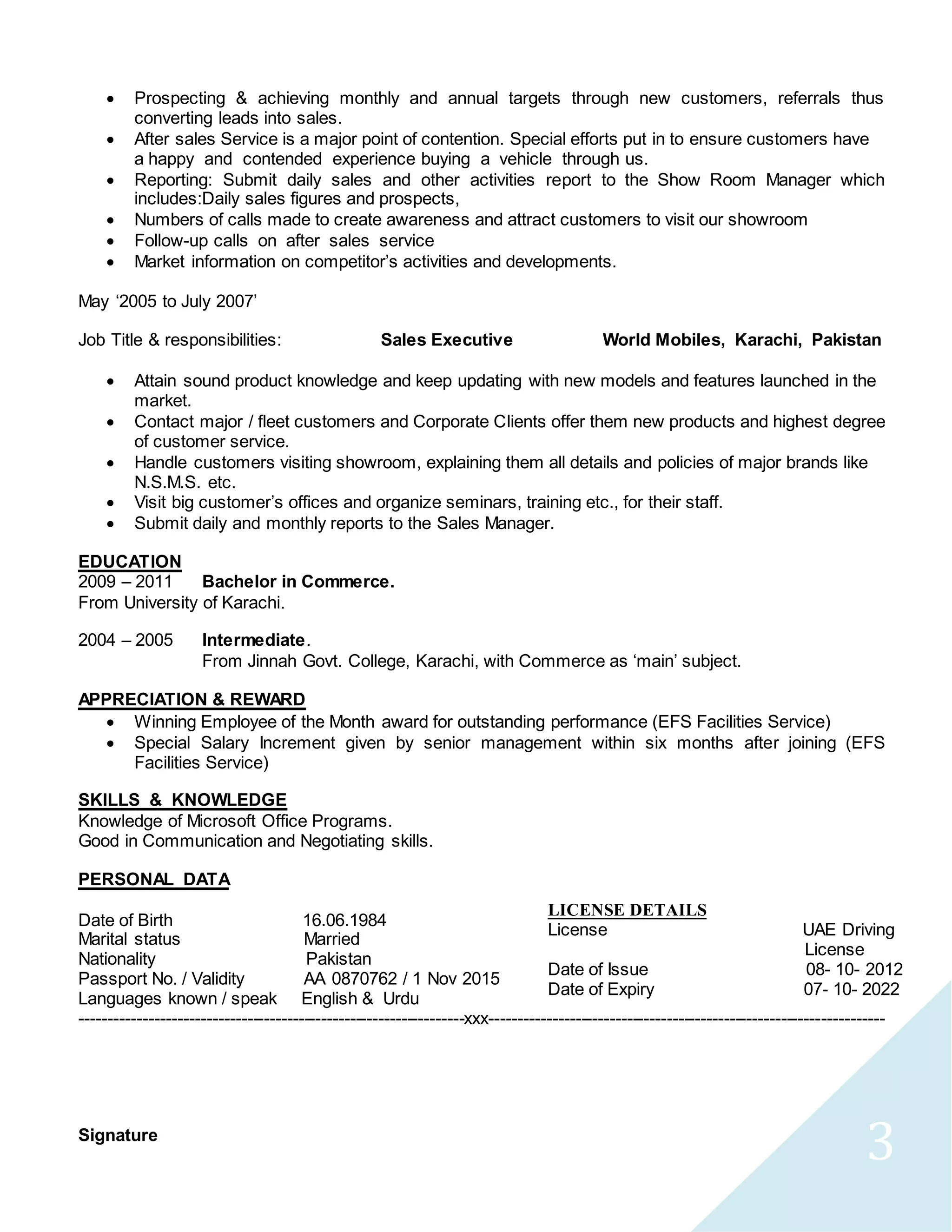 CV | DOCX | Business Accounting & Finance | Business