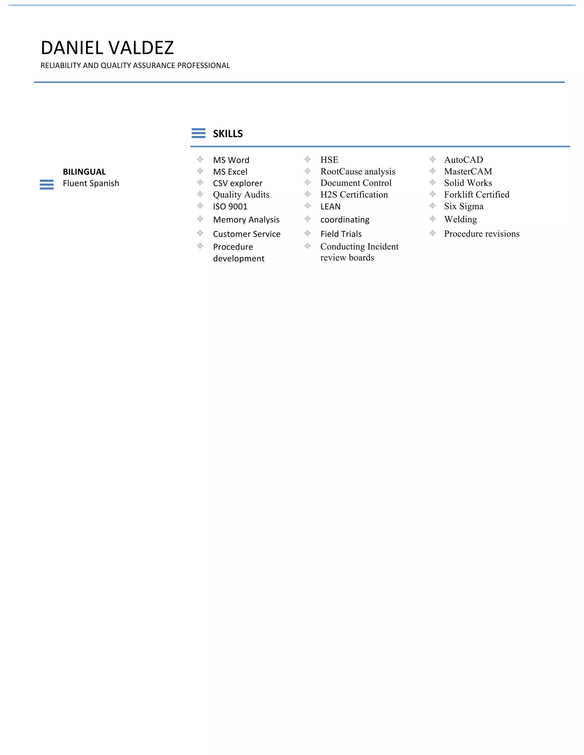 Daniel Valdez Resume | PDF