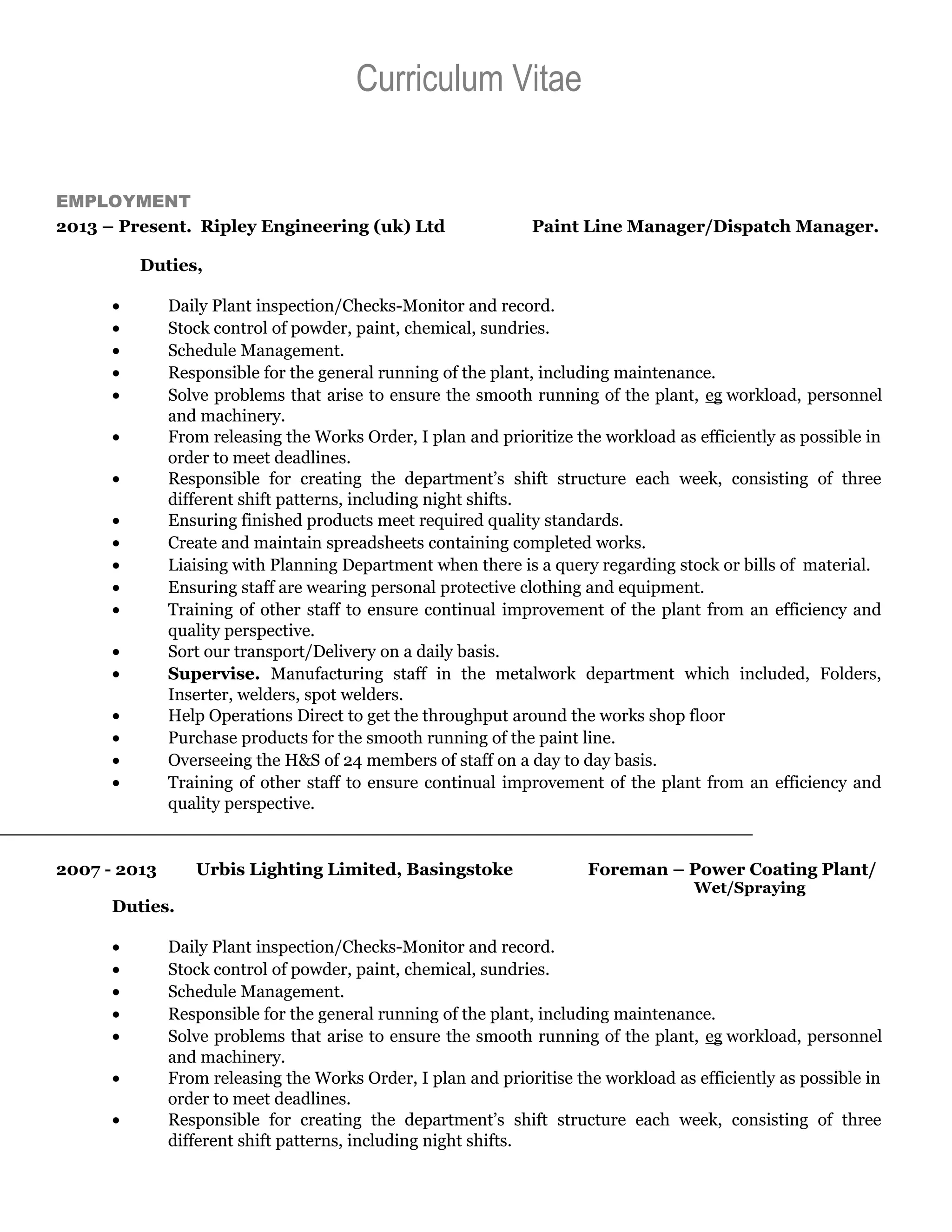 Chris CV | PDF