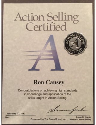 Action Selling Certificate | PDF