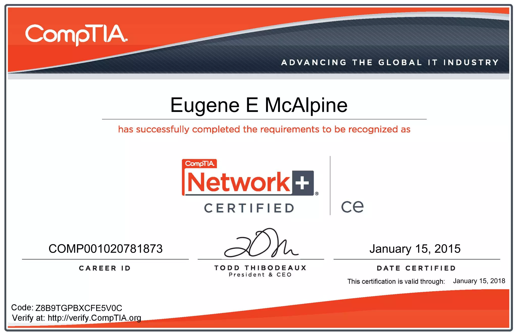 CompTIA Network+ ce certificate | PPT