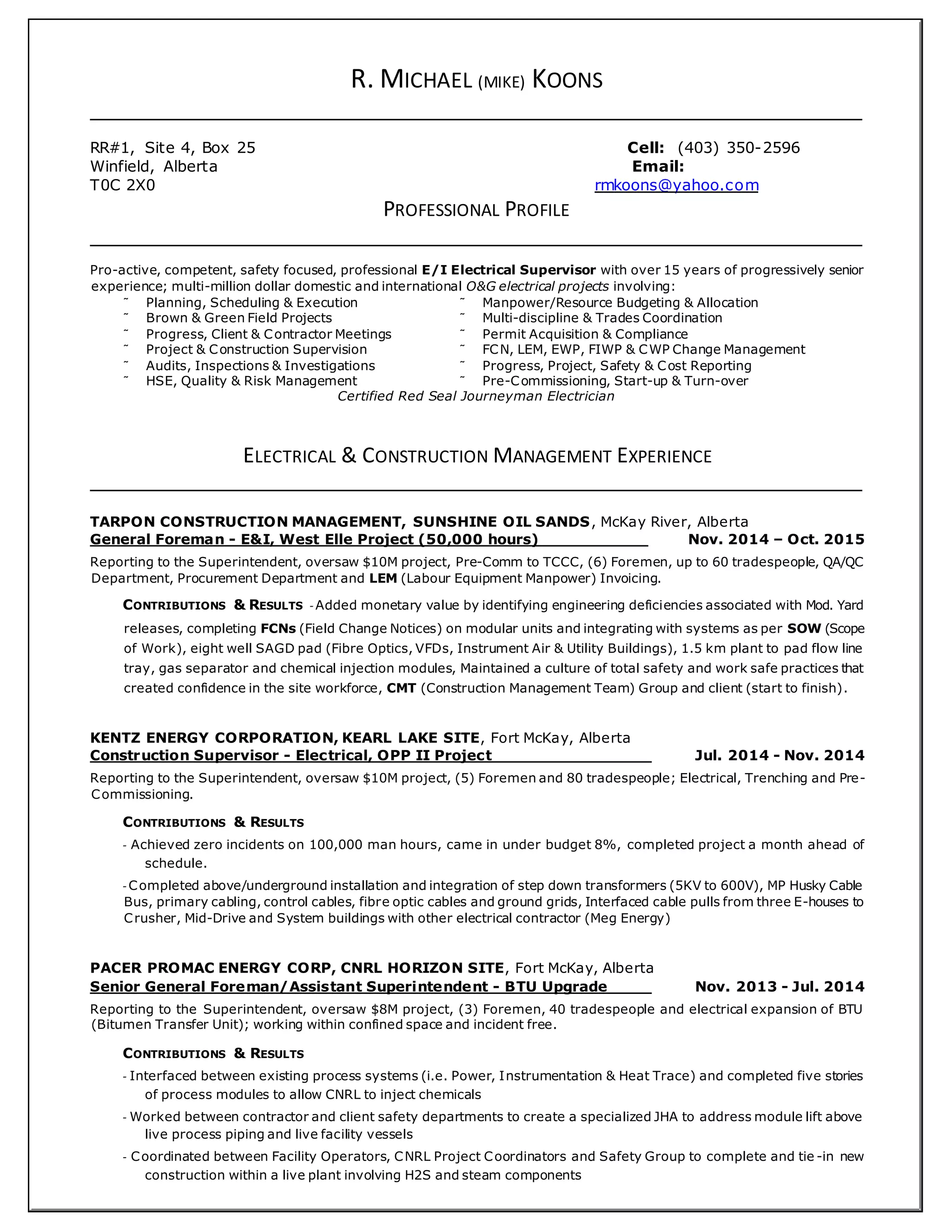 Mike Koons - Resume_Linkedin 2016_ | DOCX