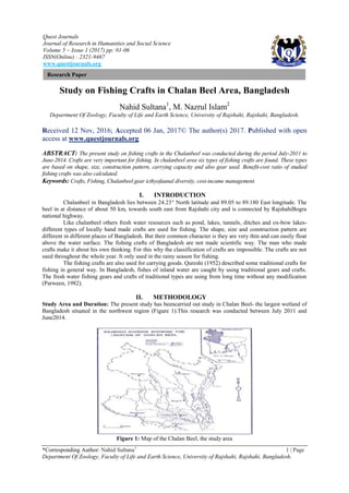 Study on Fishing Crafts in Chalan Beel Area, Bangladesh | PDF