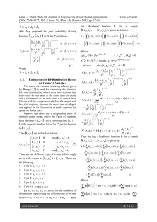 Bayesian and Non Bayesian Parameter Estimation for Bivariate Pareto Distribution Based on ...