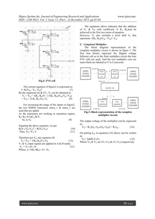 Low Power CMOS Analog Multiplier | PDF