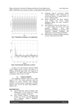 Low Power CMOS Analog Multiplier | PDF