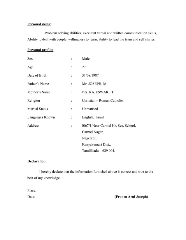 Resume - Franco | PDF