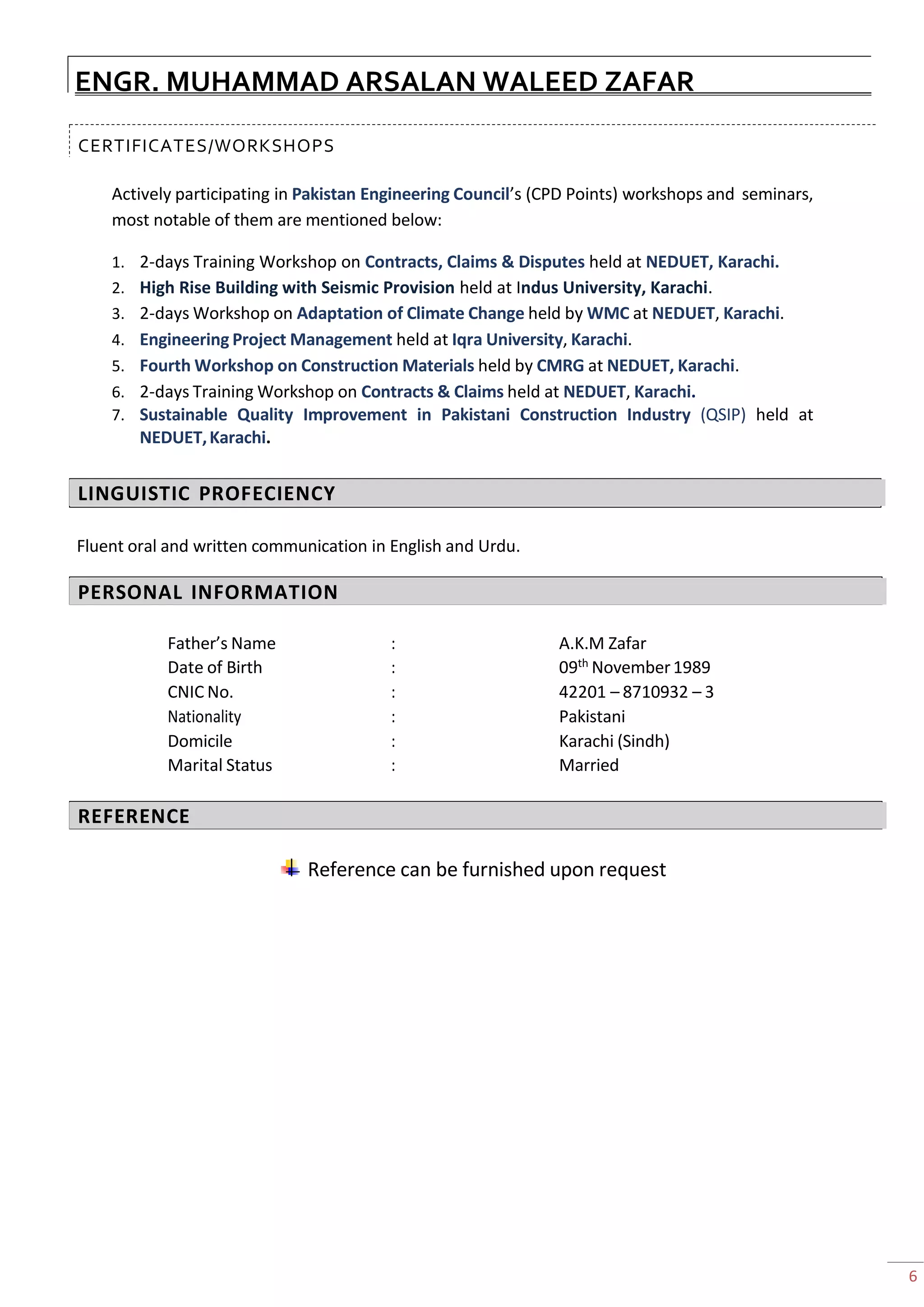 Arsalan CV final (December 2016) | PDF