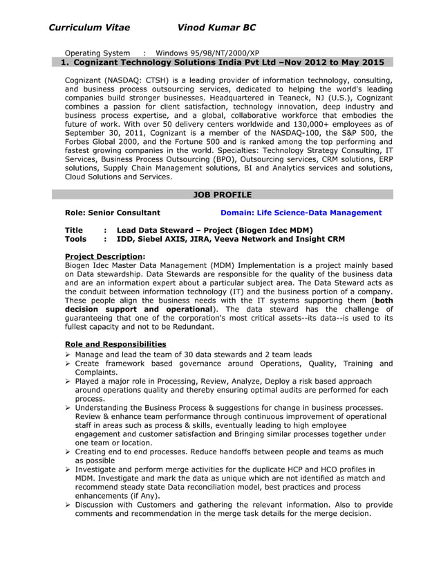 Vinod Kumar_CV | PDF