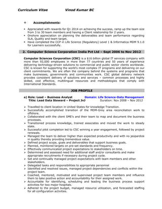 Vinod Kumar_CV | PDF