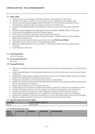 Paul Karemeri Muriithi CV | PDF
