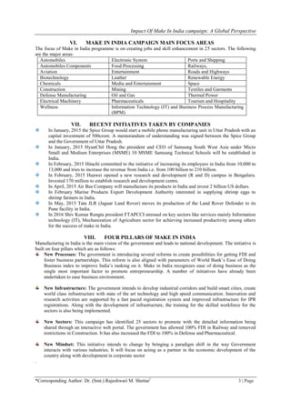 IMPACT OF MAKE IN INDIA CAMPAIGN: A GLOBAL PERSPECTIVE | PDF