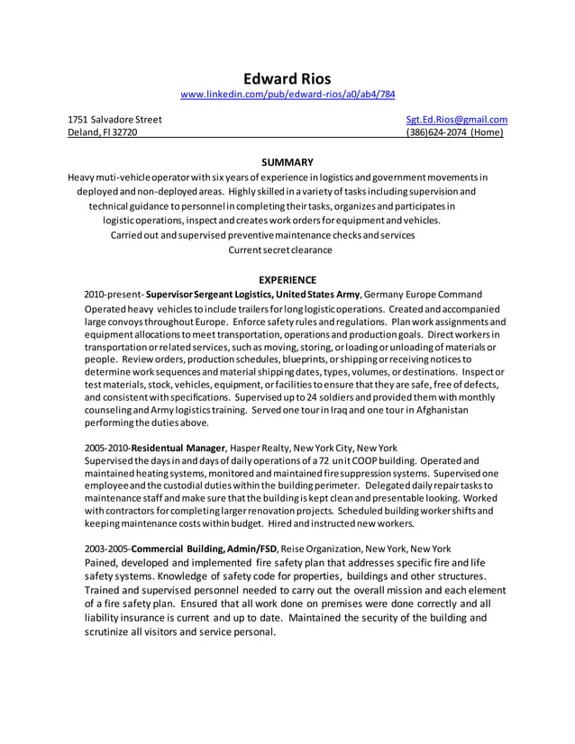 Edward Rios Resume | PDF