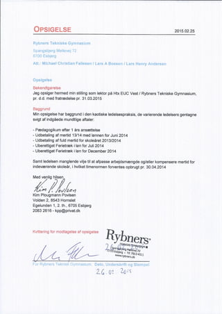 Opsigelse | PDF