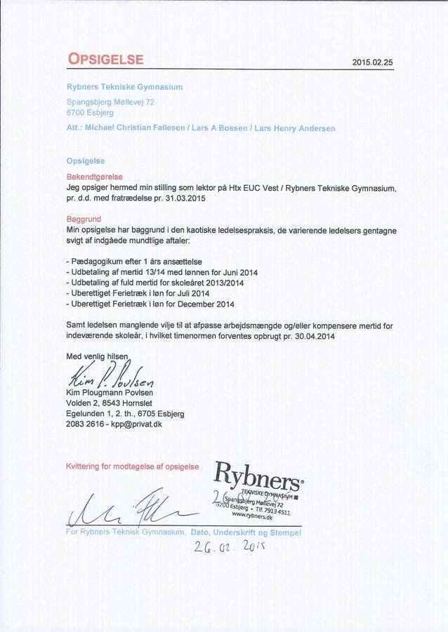 Opsigelse | PDF