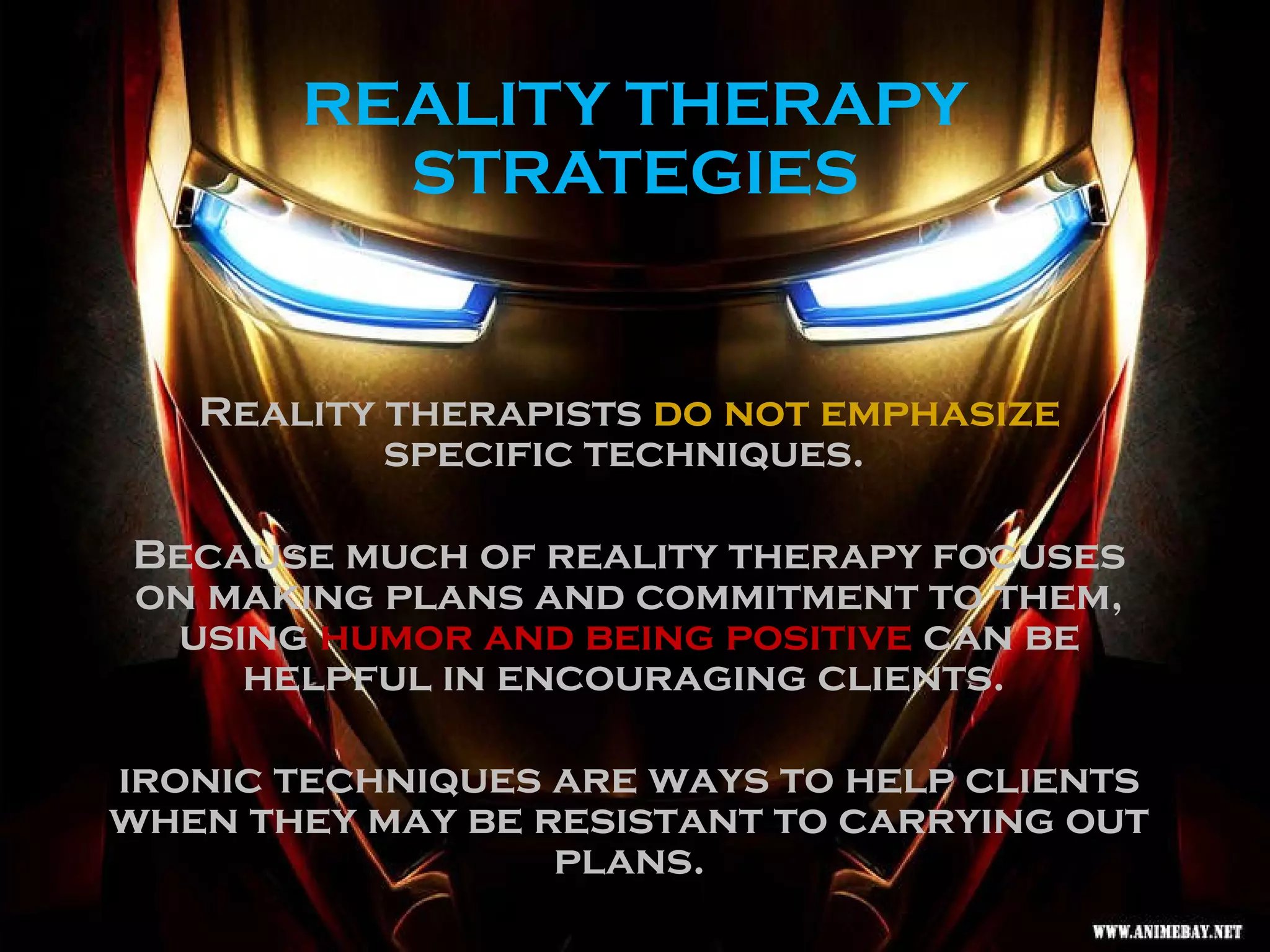 REALITY THERAPY PPT | PPT