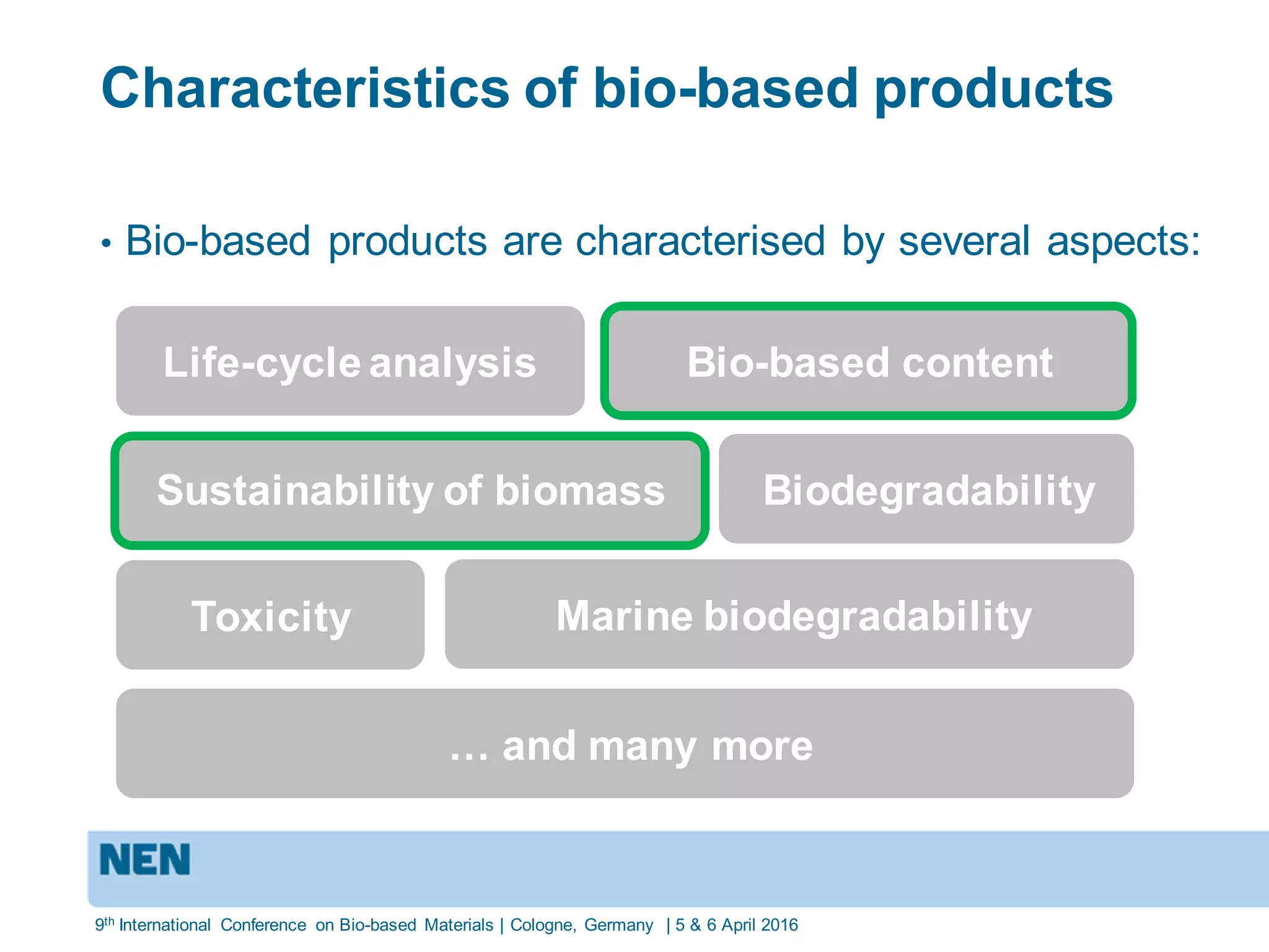 20160405 Sustainability and bio-based content of bio-based products | PDF